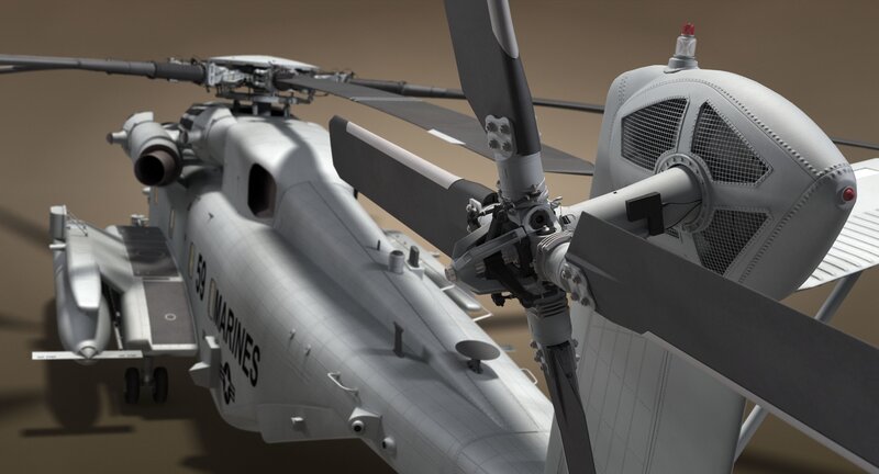 CH-53 Super Stallion Military Helicopter 3D model