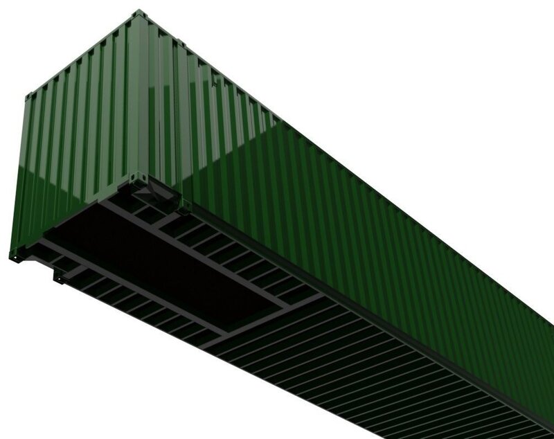 45FT ISO Shipping Container 3D model