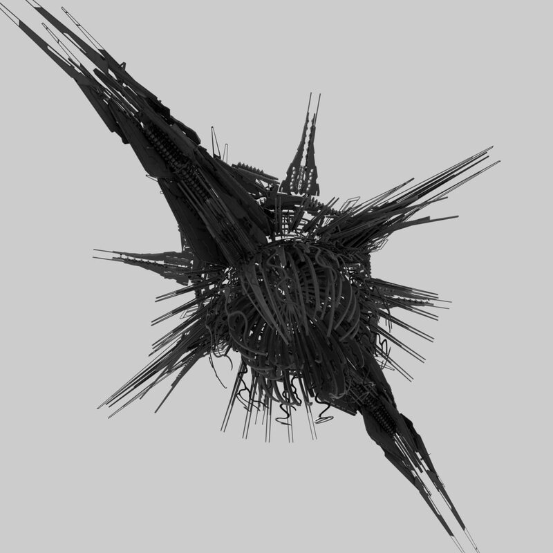 Alien World Destroyer Starship 3D model