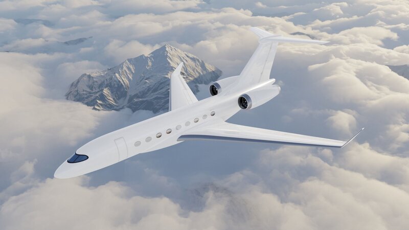 Private Jet with 8K Custom Vector Textures 3D model