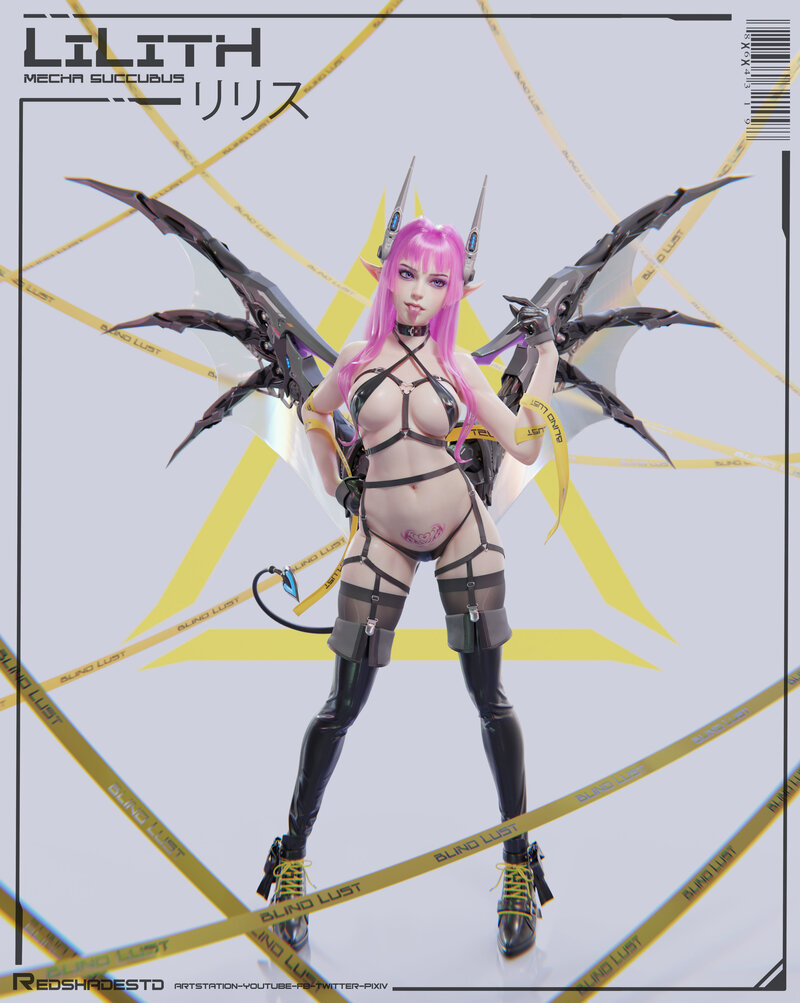 Lilith - Mecha Succubus Human Form Project Files 3D model