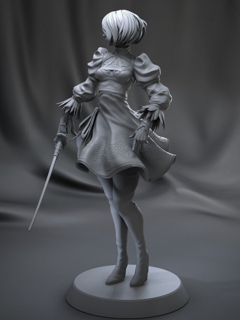2b - Nier Automata 3D Print 3D print model